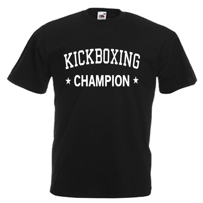 Kickboxing Champion Adults Mens Black T Shirt Sizes From Small - 3XL - Etsy