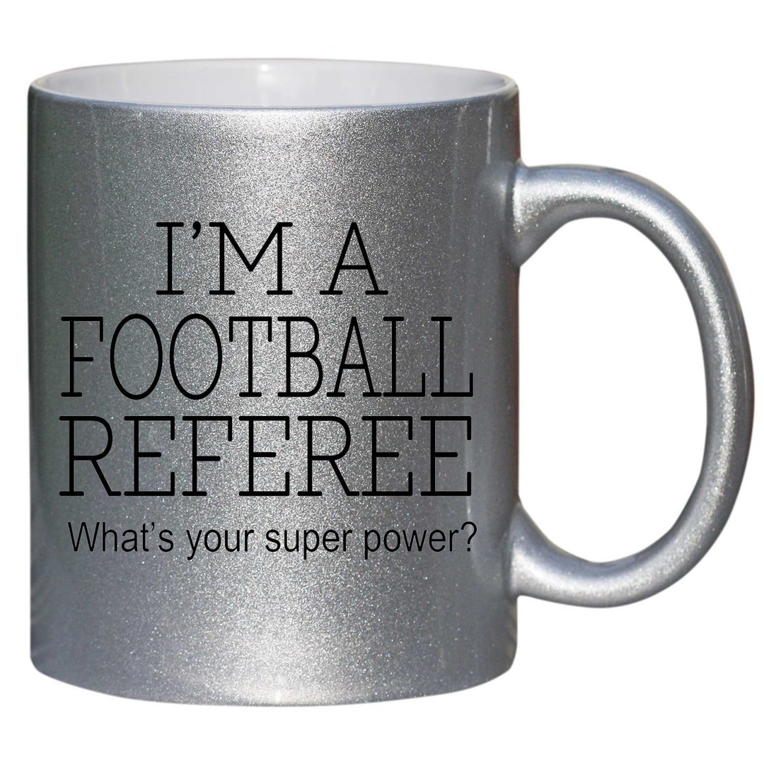 Football Referee Thank You Gift Silver Glitter Mug shan376 - Etsy España