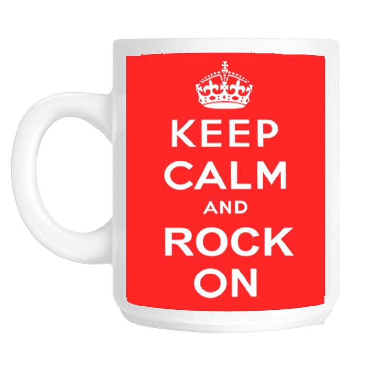 Keep Calm and Rock on Rock Music Slogan Gift Mug Shan190 - Etsy