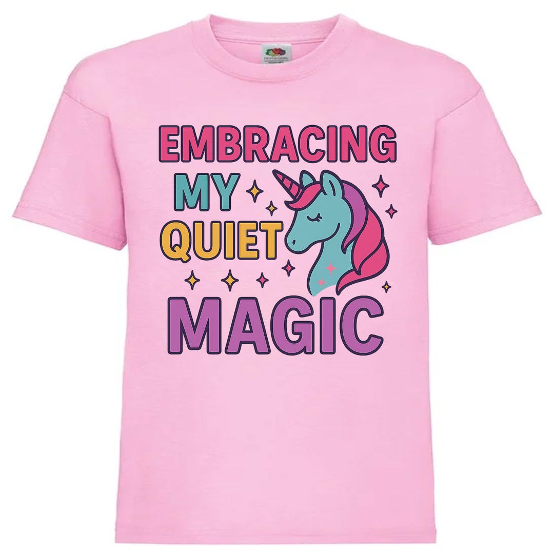 Embracing My Quiet Magic Unicorn Design ASD Non Verbal Autistic Autism ...