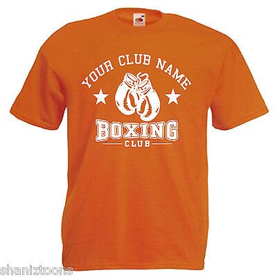 Personalised Boxing Club Boxer Adults Mens T Shirt 12 Colours Size S ...