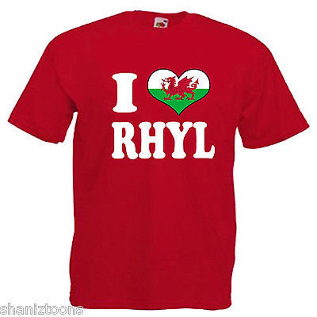 J’aime le t-shirt de coeur rhyl au pays de Galles enfants enfants ...