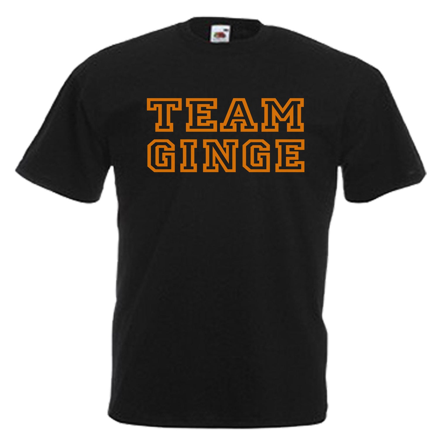 Team Ginge Ginger Funny Gift Adults Mens Black T Shirt Sizes From Small ...