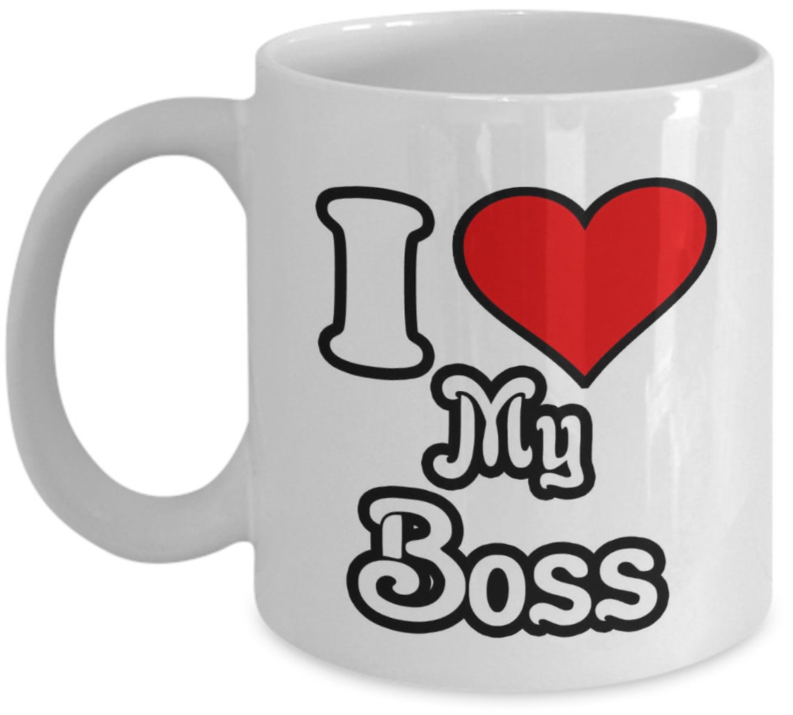 I Love Heart My Boss Gift Mug - Etsy