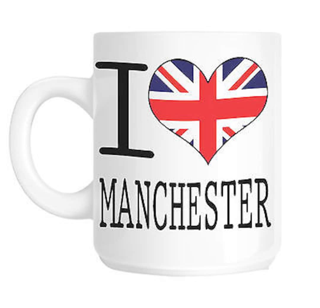 I Love Heart Manchester Union Jack Flag Gift Mug - Etsy