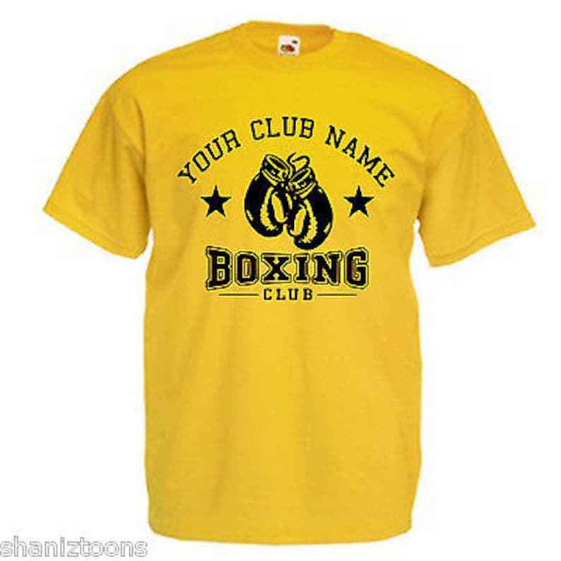 Personalised Boxing Club Boxer Adults Mens T Shirt 12 Colours Size S ...