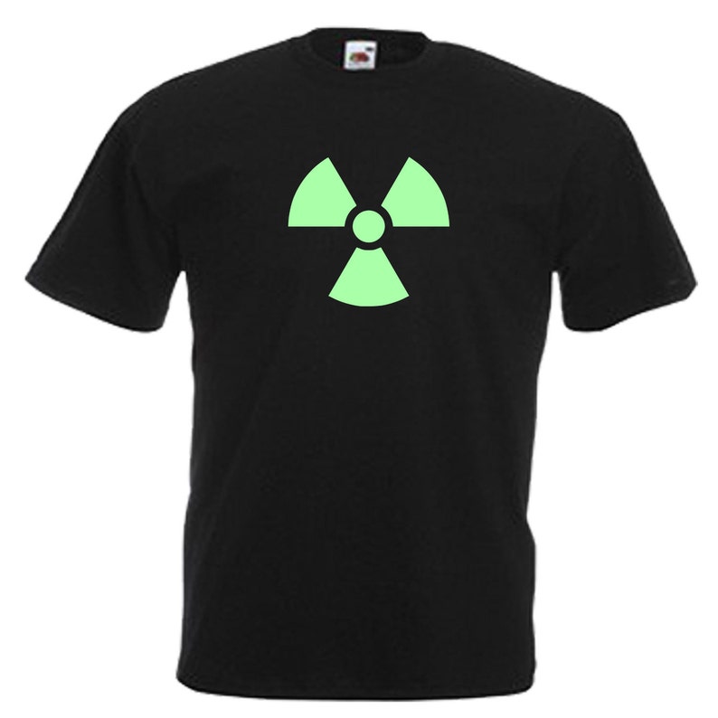 Radioactive Mens Glow in the Dark Adults Black T Shirt Sizes From Small ...