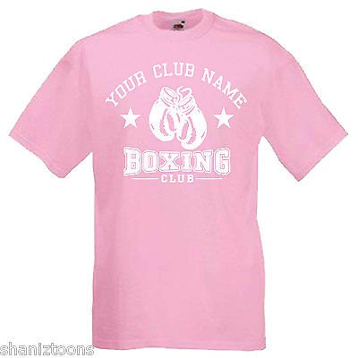 Personalised Boxing Club Boxer Adults Mens T Shirt 12 Colours Size S ...