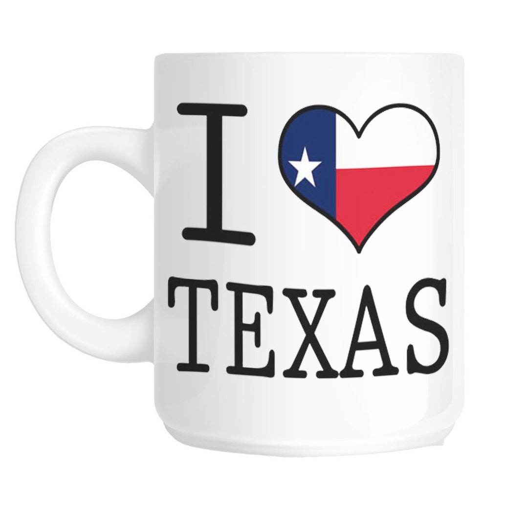 I Love Heart Texas State USA Gift Mug Shan156 - Etsy