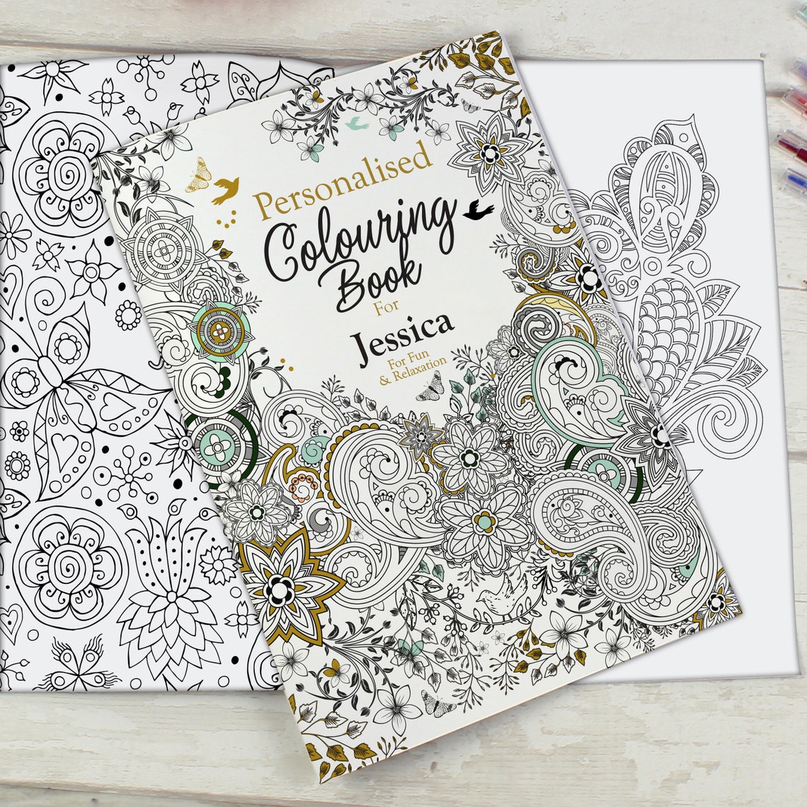 Personalised Botanical Colouring Book - Etsy UK
