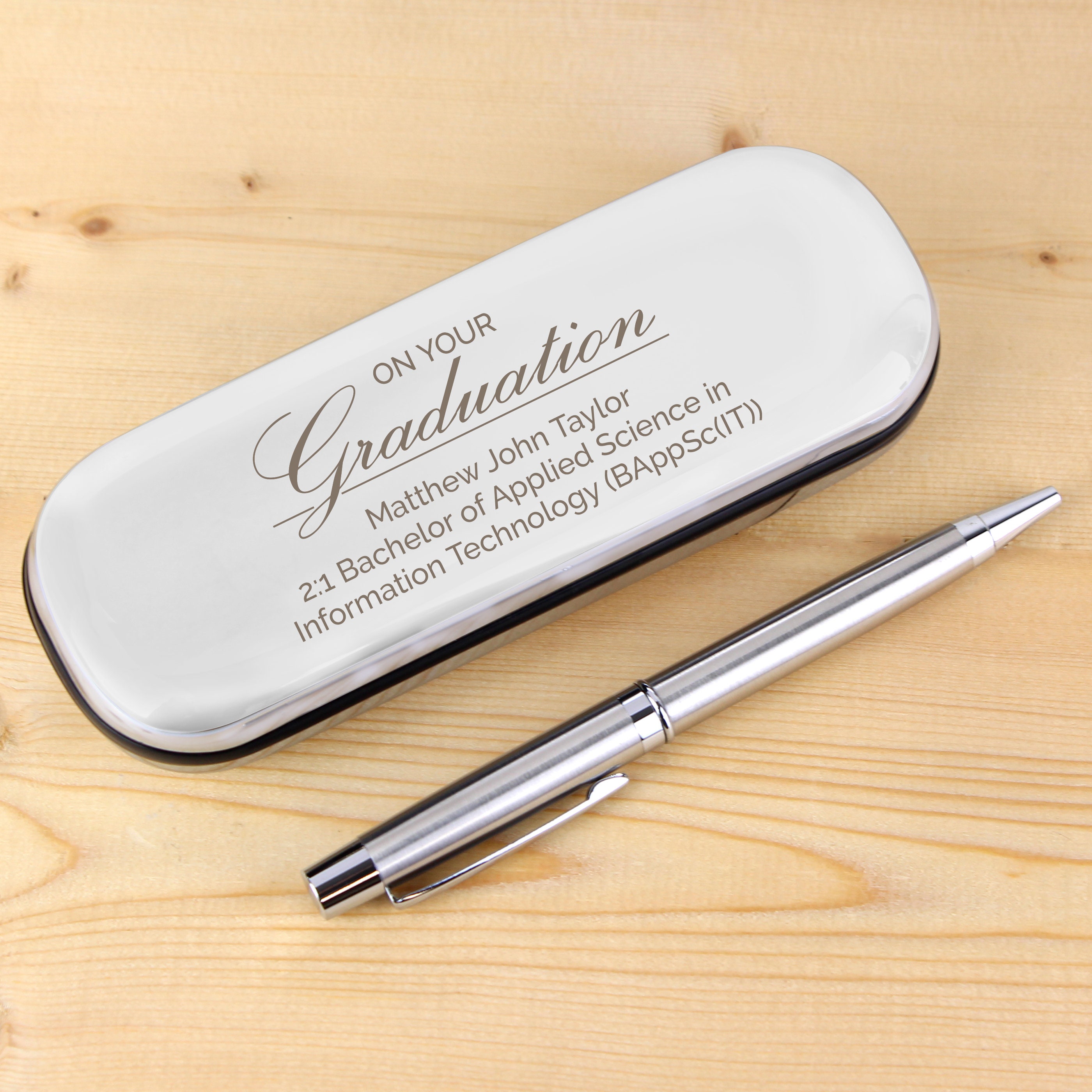 Personalised Engraved Graduation Pen and Box Set - Etsy UK