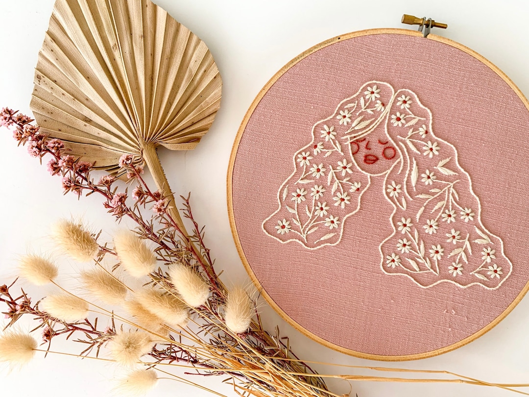 Flowers in Her Hair Embroidery Pattern, PDF Embroidery Pattern, Digital ...