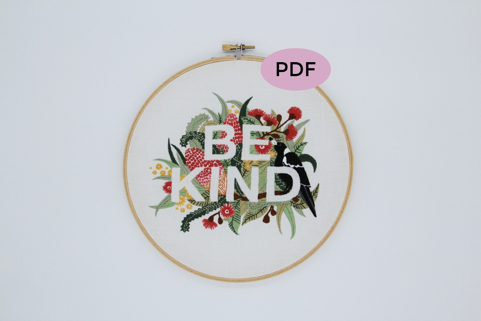 Be Kind Embroidery Pattern, PDF Digital Download, Digital Download ...