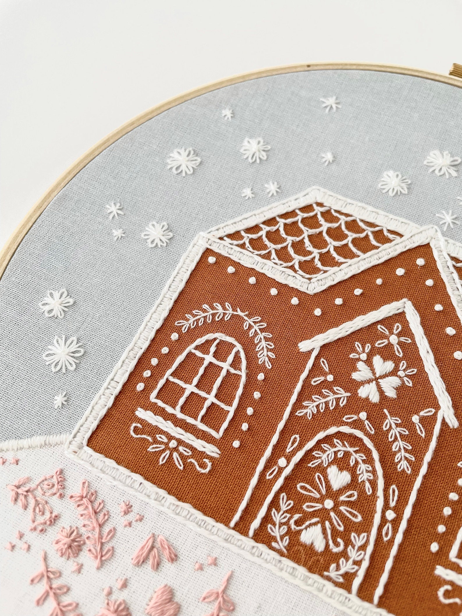 Gingerbread House Embroidery Pattern, PDF Embroidery Pattern, Digital ...
