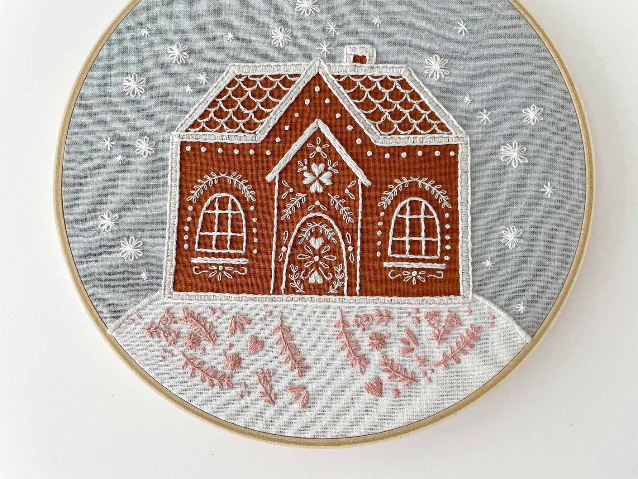 Gingerbread House Embroidery Pattern, PDF Embroidery Pattern, Digital ...