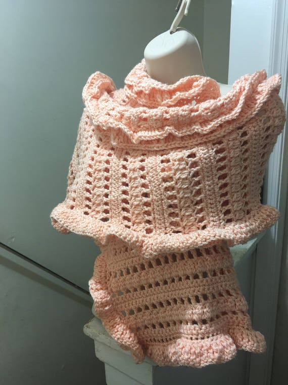 Double Ruffled Shawl | Etsy