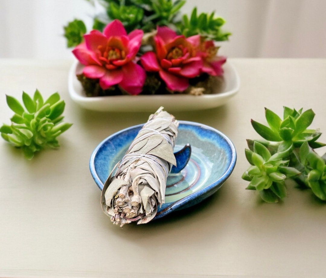 Smudge Burner, Smudge, Moon Dish, Crescent Moon, Altar, Boho, Incense ...