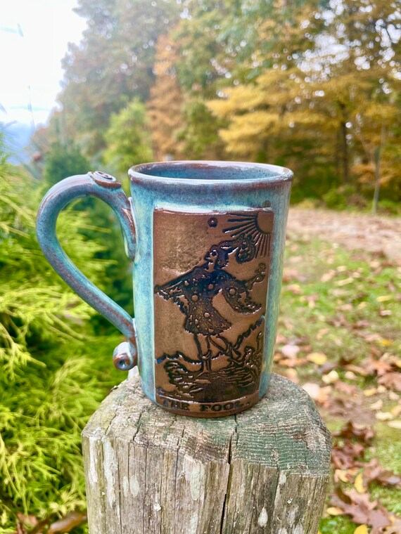 The Fool Tarot Card Mug the Fool 12oz Handmade Pottery - Etsy