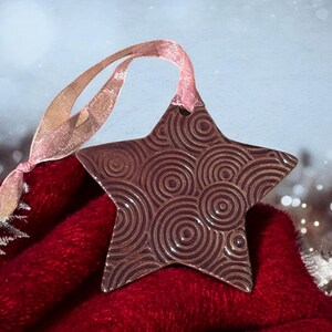 Star Christmas Ornament, Pottery Ornament, Handmade, Tree Decorations ...