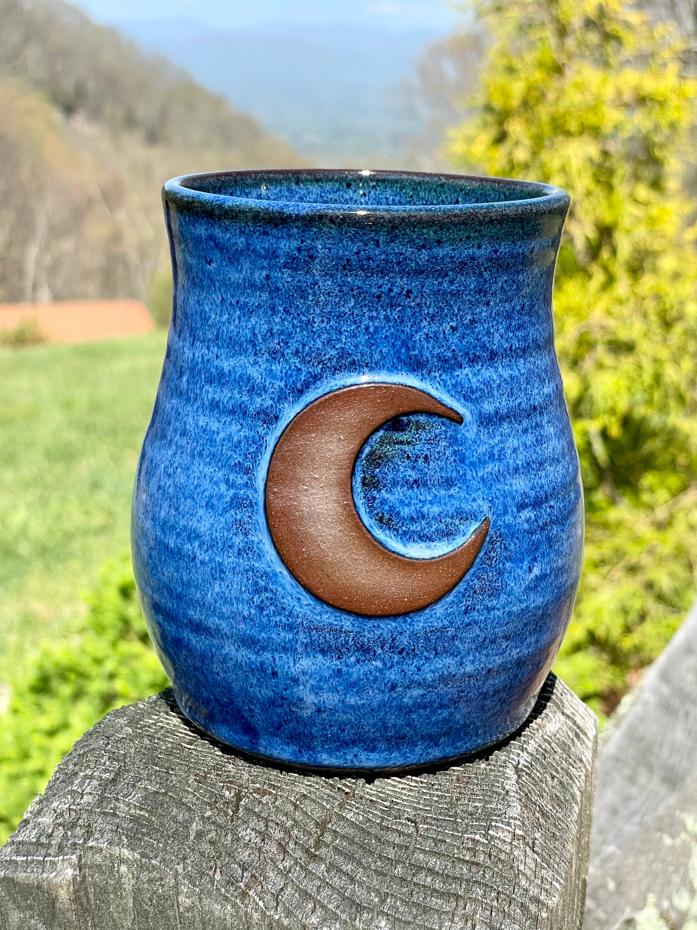 tumbler 16oz Tumbler moon phase gift boho pottery celestial handmade ...