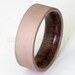 Copper Man Ring Flat Wedding Band Wood Ring Sandblast Metal - Etsy