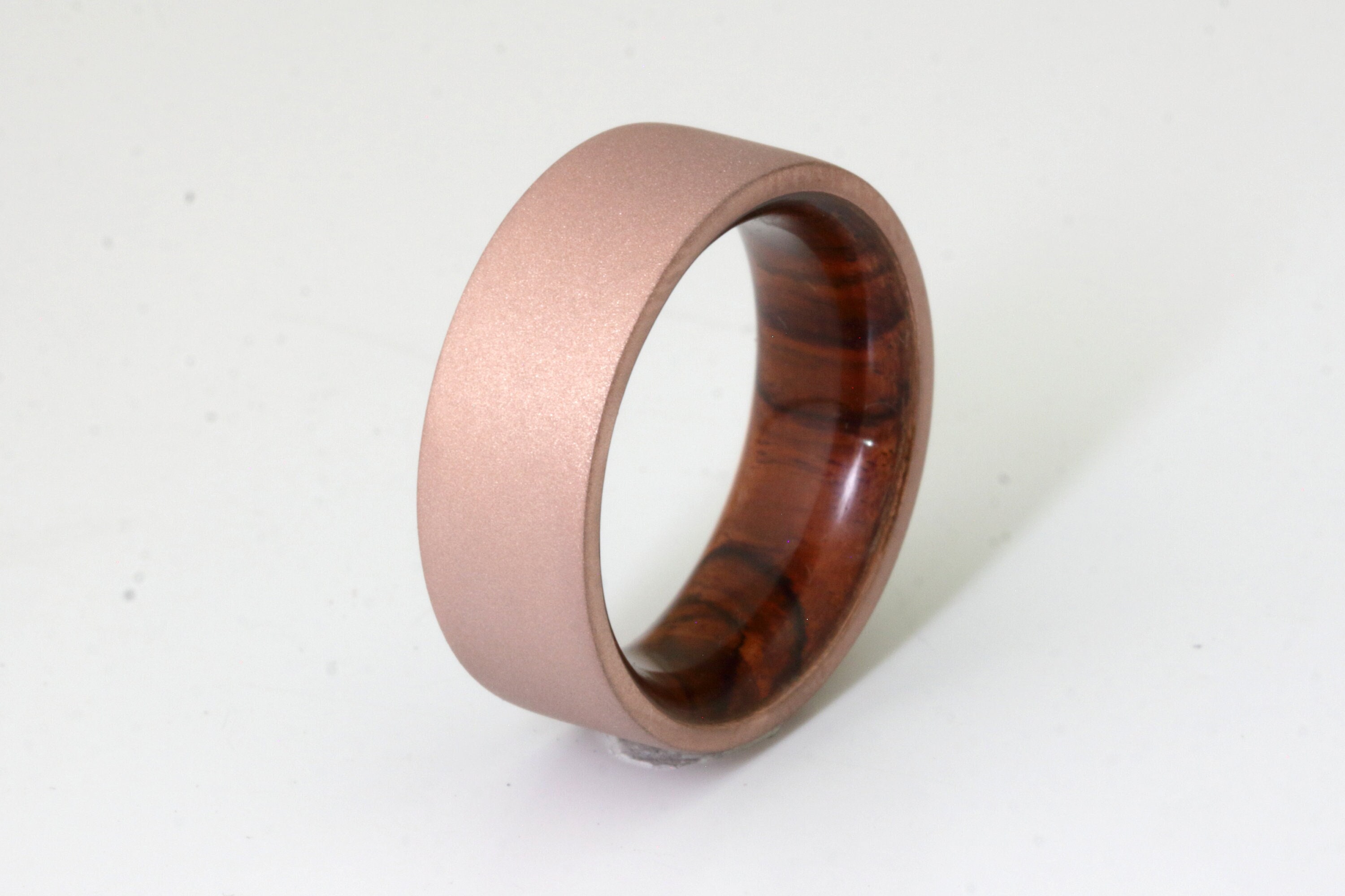 Copper Ring Wood Wedding Ring Man Mens Wedding Band Copper | Etsy