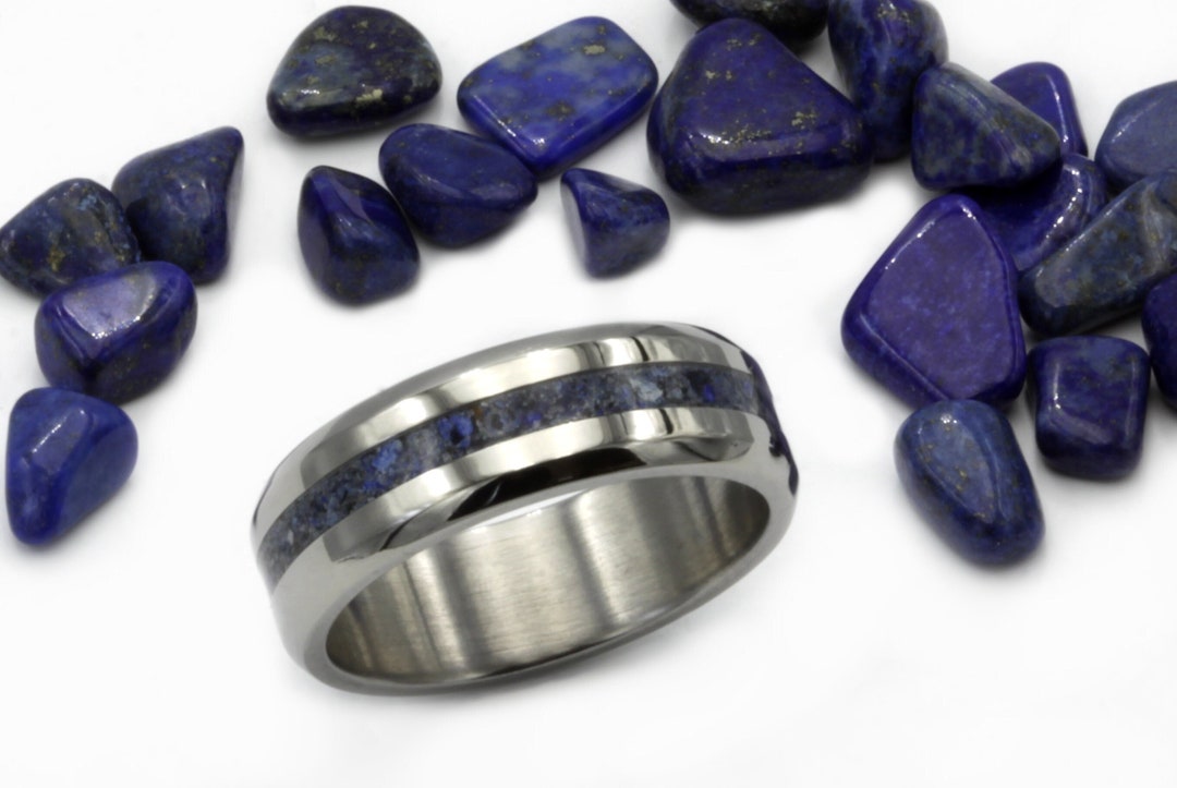 Lapis Lazuli Ring, Lapis Wedding Band, Lapis Wedding Ring, Promise Ring ...