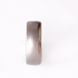 Red Cedar Ring, Metal and Wood Ring, Round Wedding Band, Anniversary ...