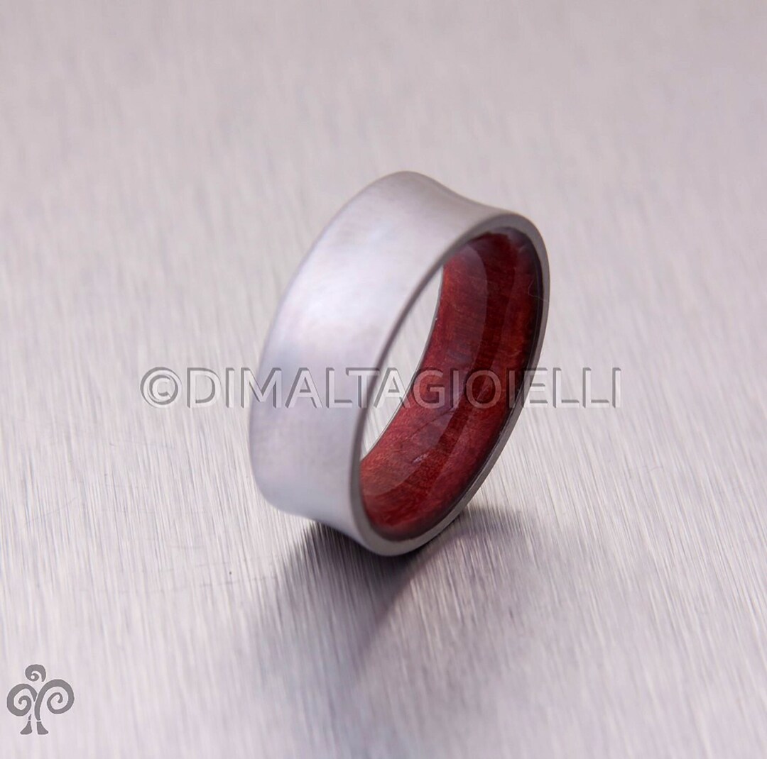 Western Red Cedar Ring for Men and Women , Personalized Gift , 8 Mm ...