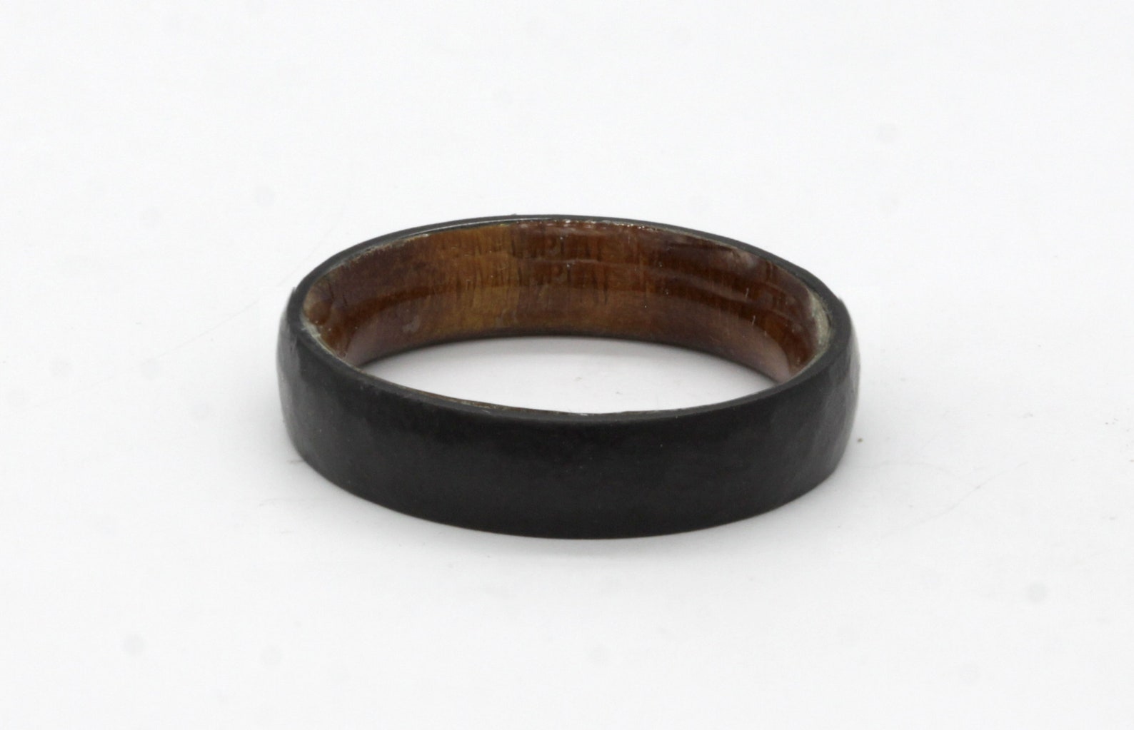 Red Cedar Ring for Man and Woman Black Titanium Wedding Band - Etsy