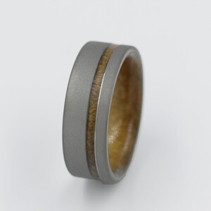 Hawaiian Koa Ring Wood Wedding Band Wooden Ring Lined With Koa - Etsy