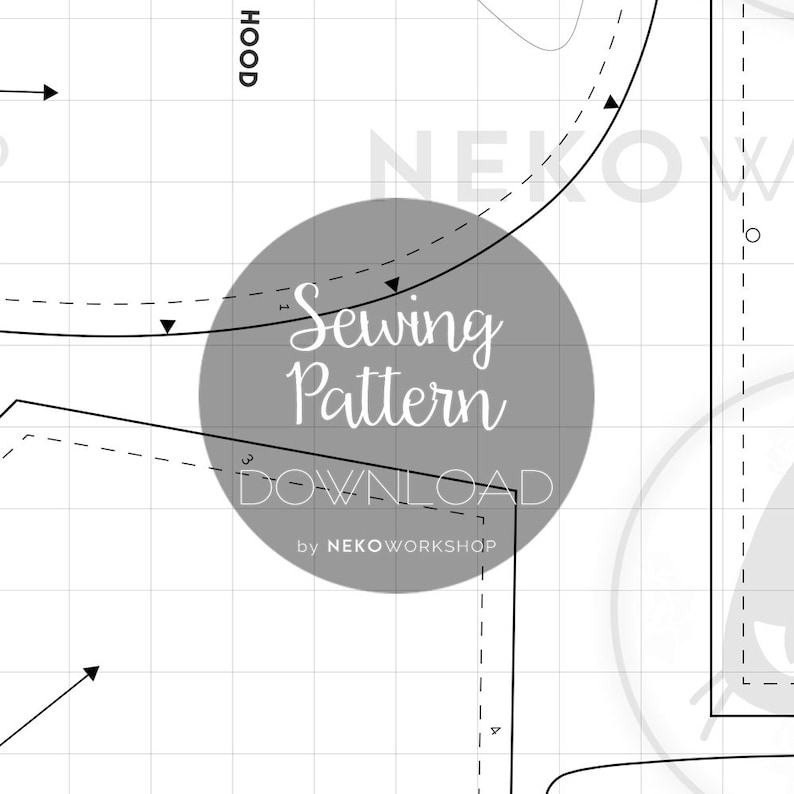 Hood & Face Cover - PDF Sewing Pattern｜male L Size - Etsy