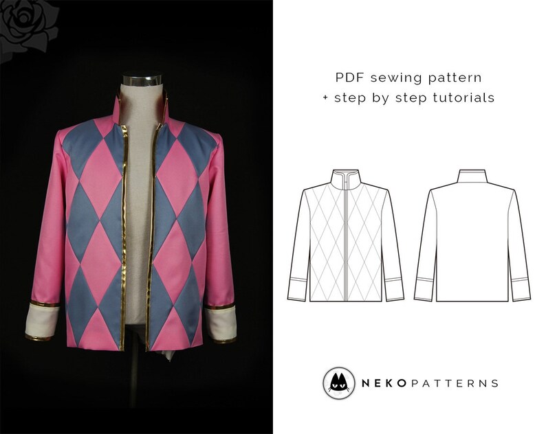 Diamond Pattern Jacket PDF Sewing Pattern Tutorialmale M - Etsy Canada
