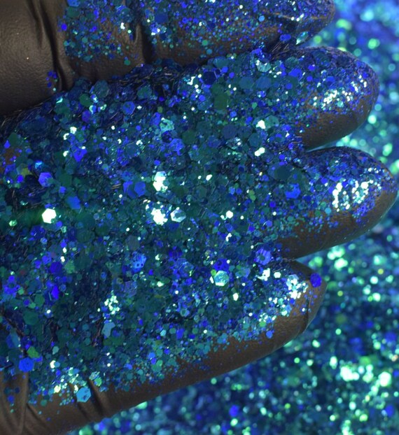 Blue Bayou Color Change Chunky Glitter Metal Flake Square | Etsy