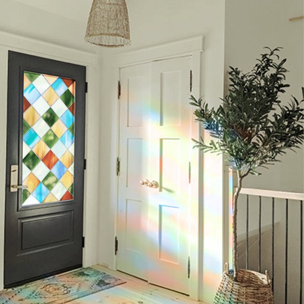 Diamond Stained Glass Window Film - Etsy