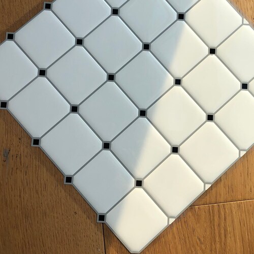 Peel and Stick Tile Backsplash Decals Checkered Tile Set | Etsy