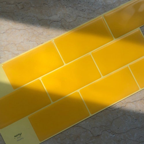 Peel and Stick Tile Backsplash Decals Solid Color Orange - Etsy
