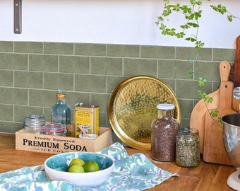 Sage Subway Tiles - Etsy