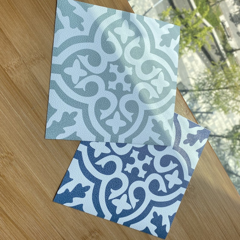 FUNLIFE Backsplash Tile Sticker Sage Green Vintage Pattern - Etsy