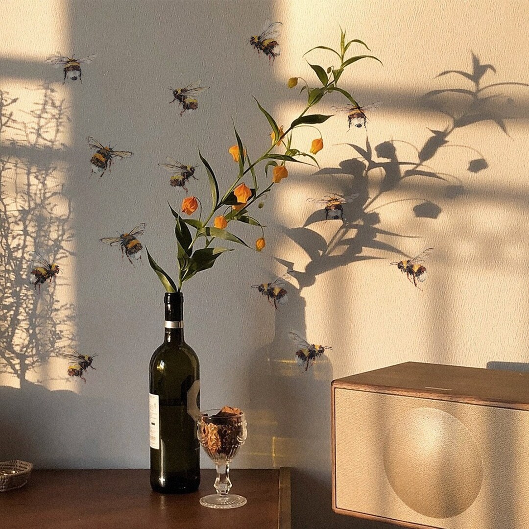 Bee Wall Nursery Sticker Honey Bee Wall Decal Peel and - Etsy