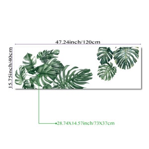 FUNLIFE Tropical Leaves Window Display Decal, Watercolor Monstera Leaf ...