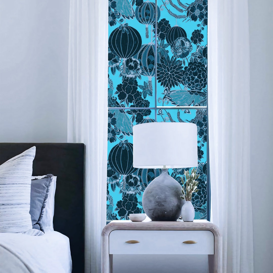 FUNLIFE Chinoiserie Lanterns, Phoenix and Flowers, Decorative Double ...