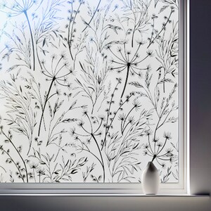 FUNLIFE Transparent Stained Window Sticker, Flat Style Dandelion ...