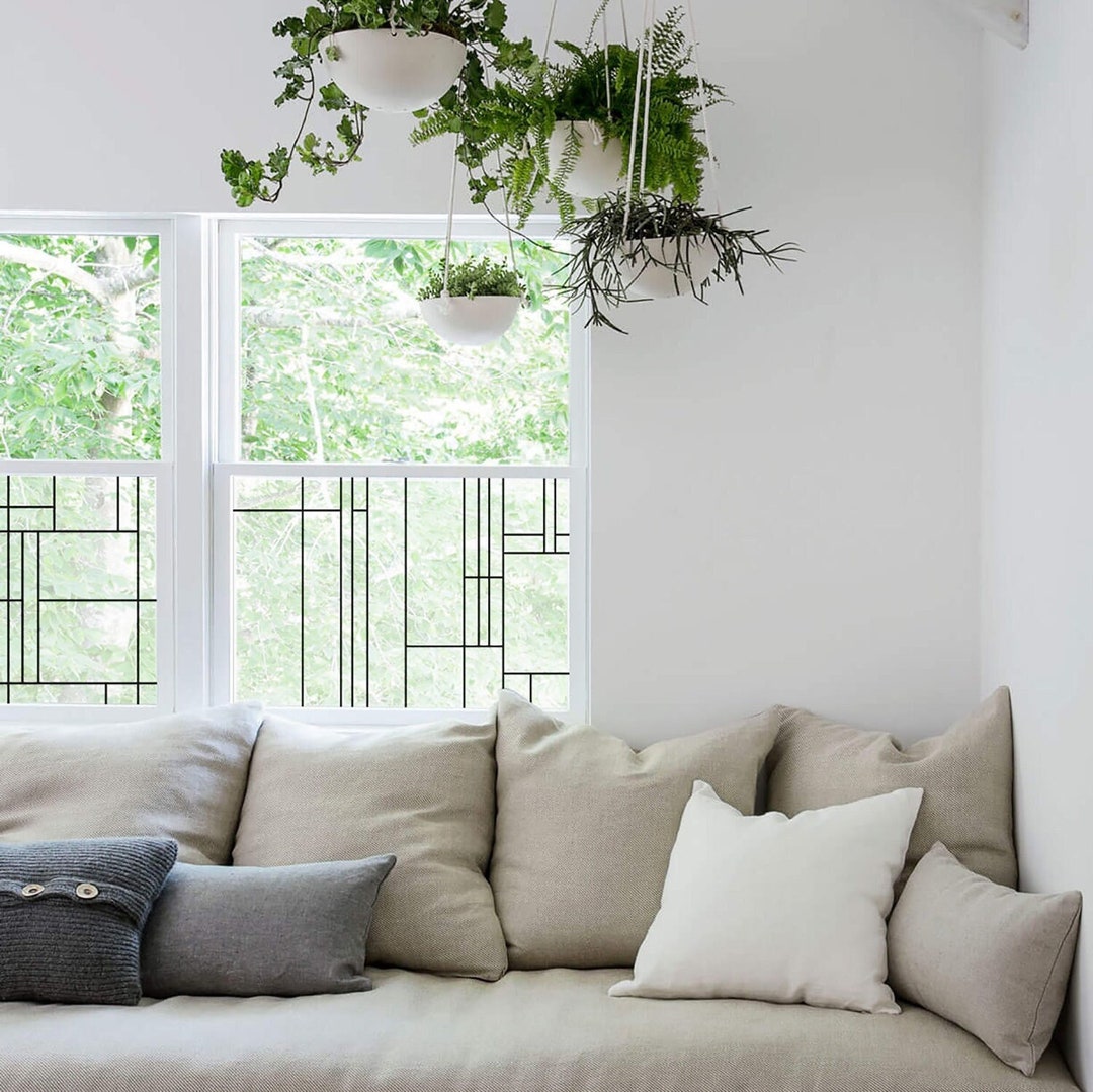 FUNLIFE Architectural Linesn Window Films, Geometric Line Pattern ...