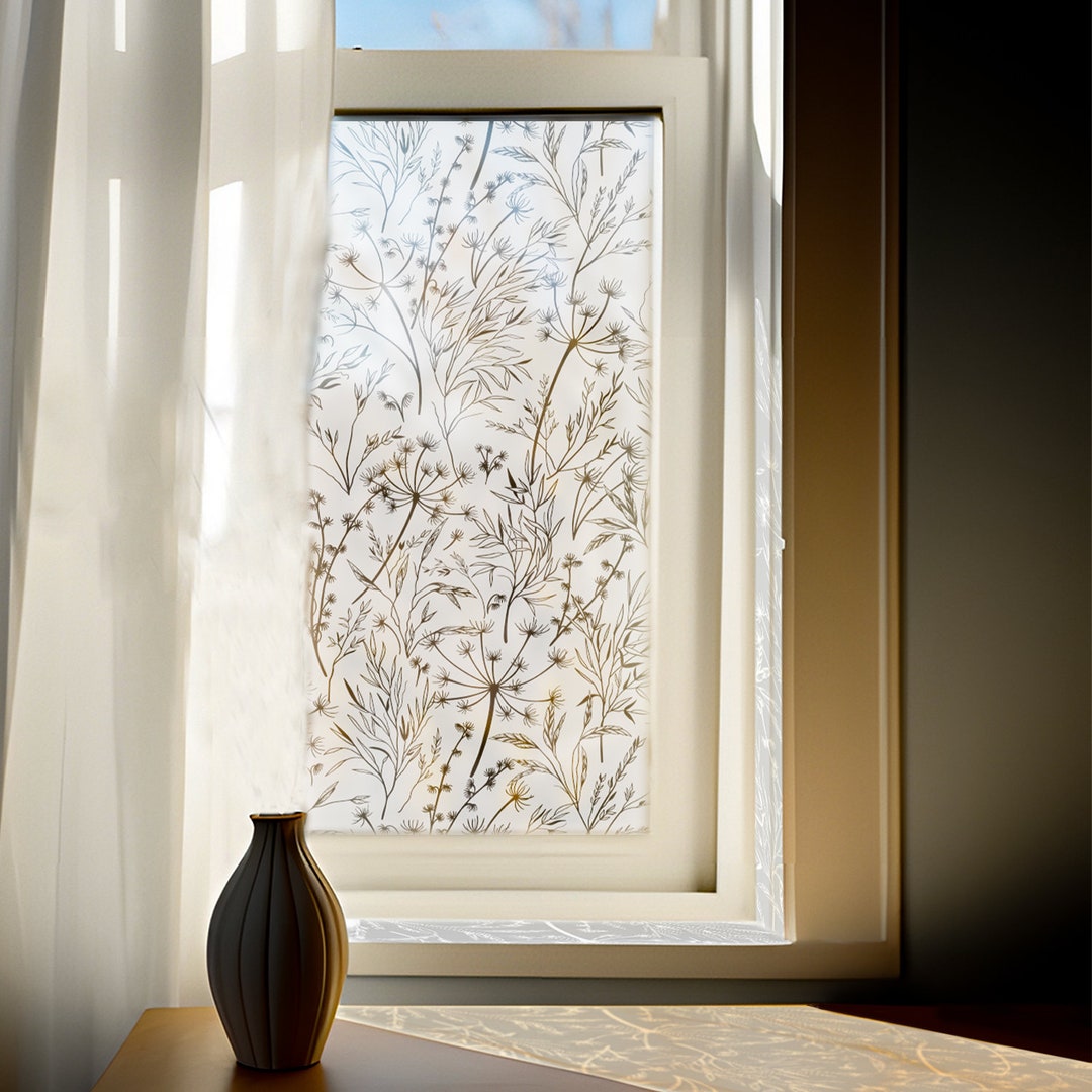 FUNLIFE Transparent Stained Window Sticker, Flat Style Dandelion ...