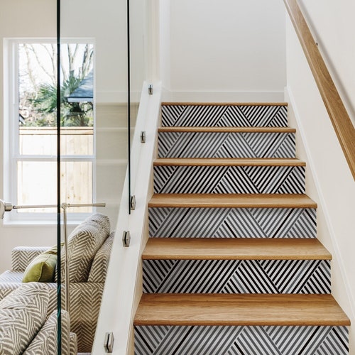 Dotted Leaves Stair Riser Decals Vinyl Strips Minimalist - Etsy