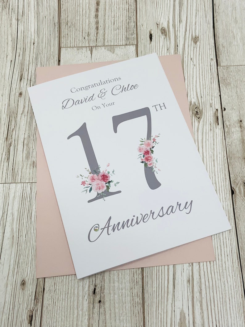 17th Wedding Anniversary Card - Furniture 17 Year Seventeenth Greeting ...