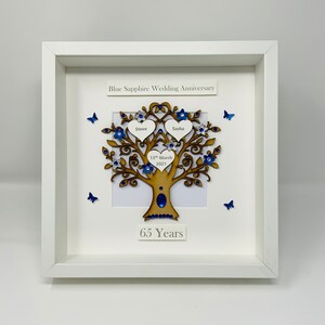 65th 65 Years Blue Sapphire Wedding Anniversary Gift Present Married ...