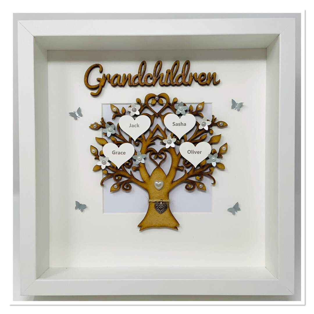 Grandchildren Family Tree Picture Frame Gift Present Great Grandparents ...
