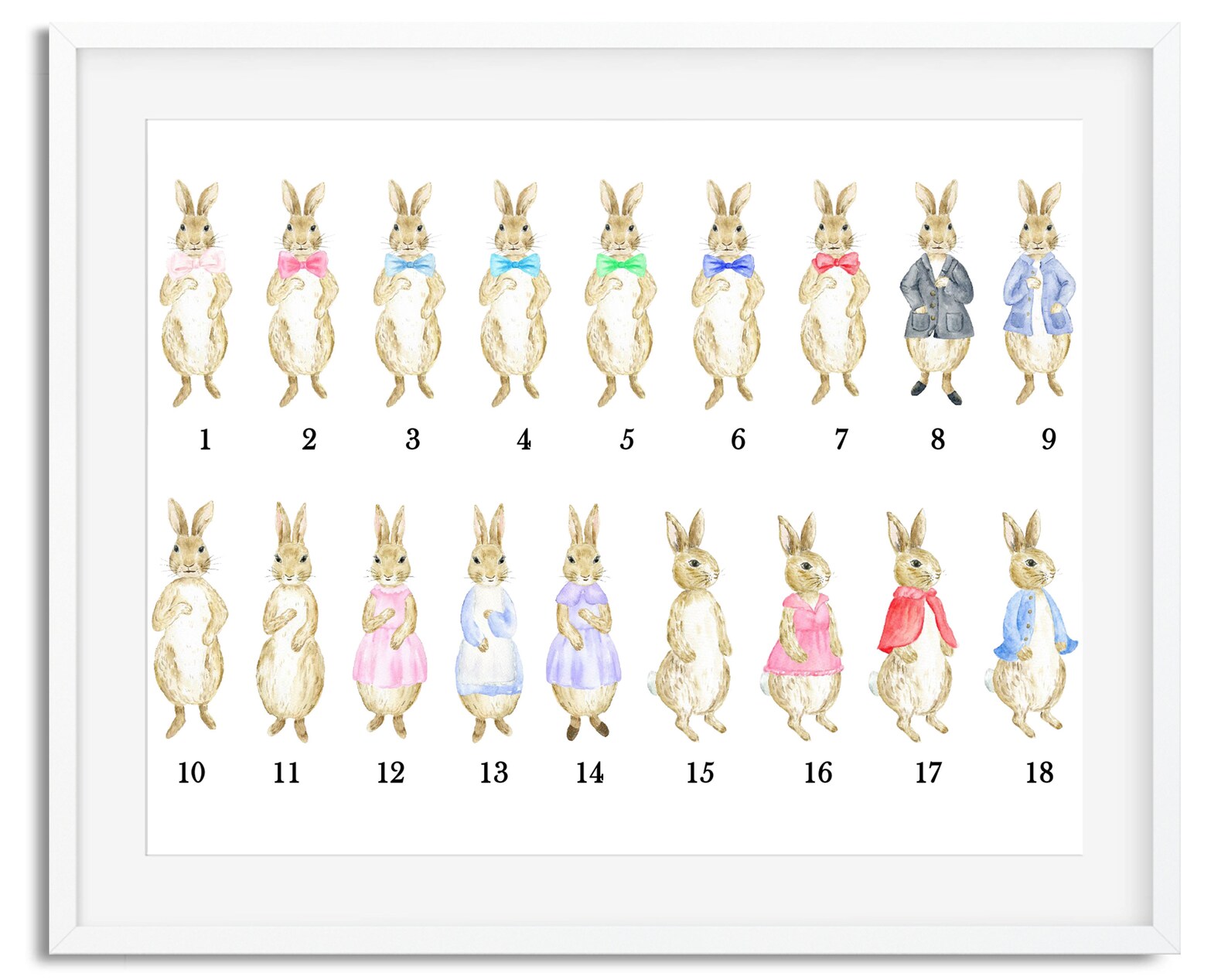 Peter Rabbit Family Personalised Watercolour Premium Print - Etsy UK